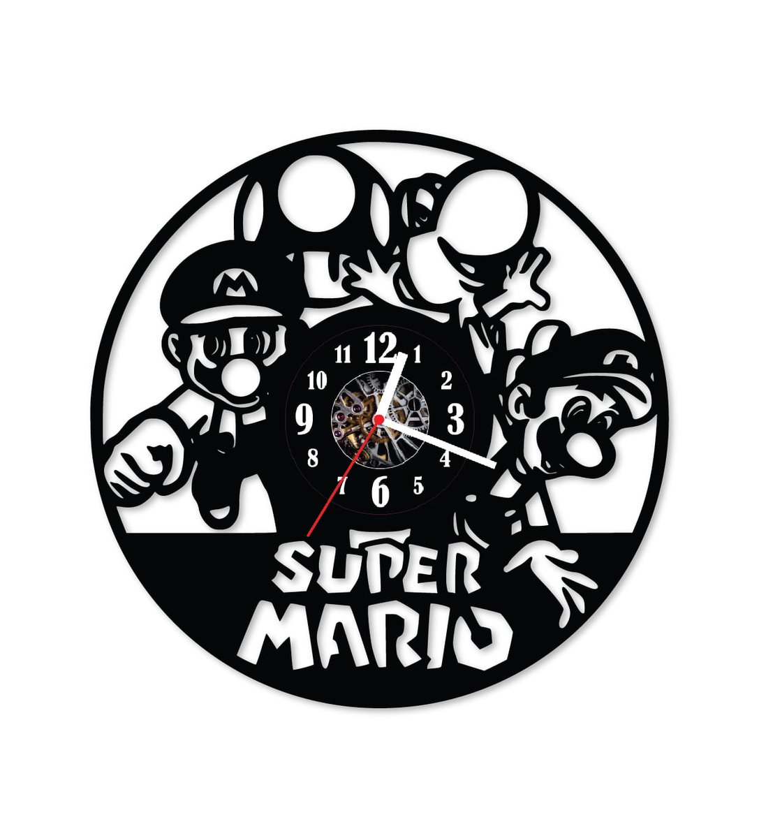 Zegar ścienny z płyty winylowej Mario 43.13 - HOME DRUK | Sklep EMPIK.COM