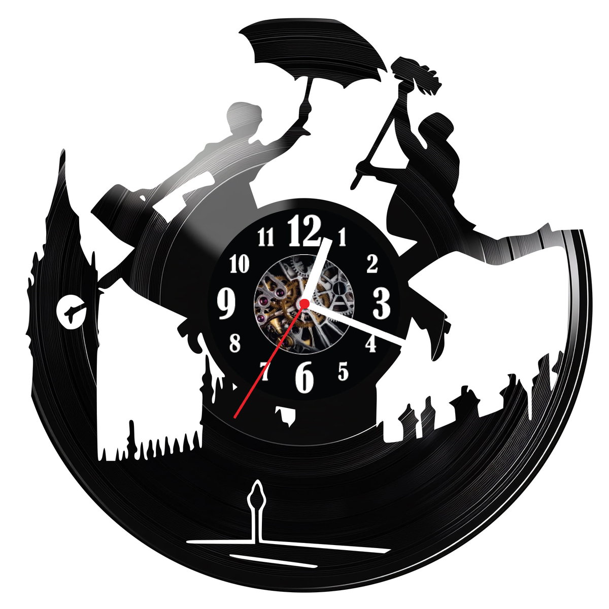 Zegar ścienny z płyty winylowej Mary Poppins 761.14 - HOME DRUK | Sklep ...