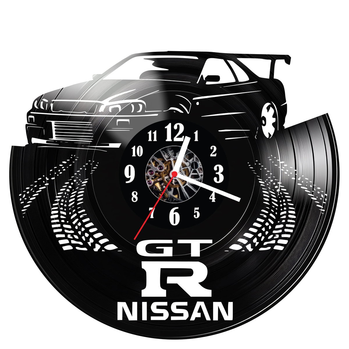 Zegar ścienny z płyty winylowej Nissan GTR 580.14 - HOME DRUK | Sklep ...