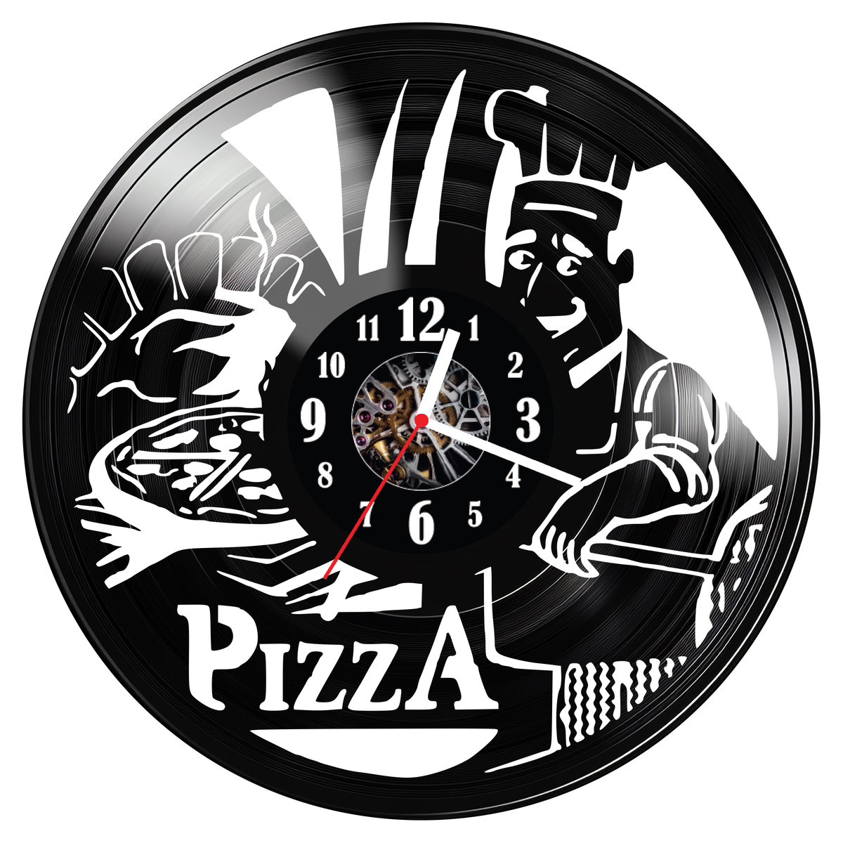 Zegar ścienny z płyty winylowej Pizza 1086.14 - HOME DRUK | Sklep EMPIK.COM