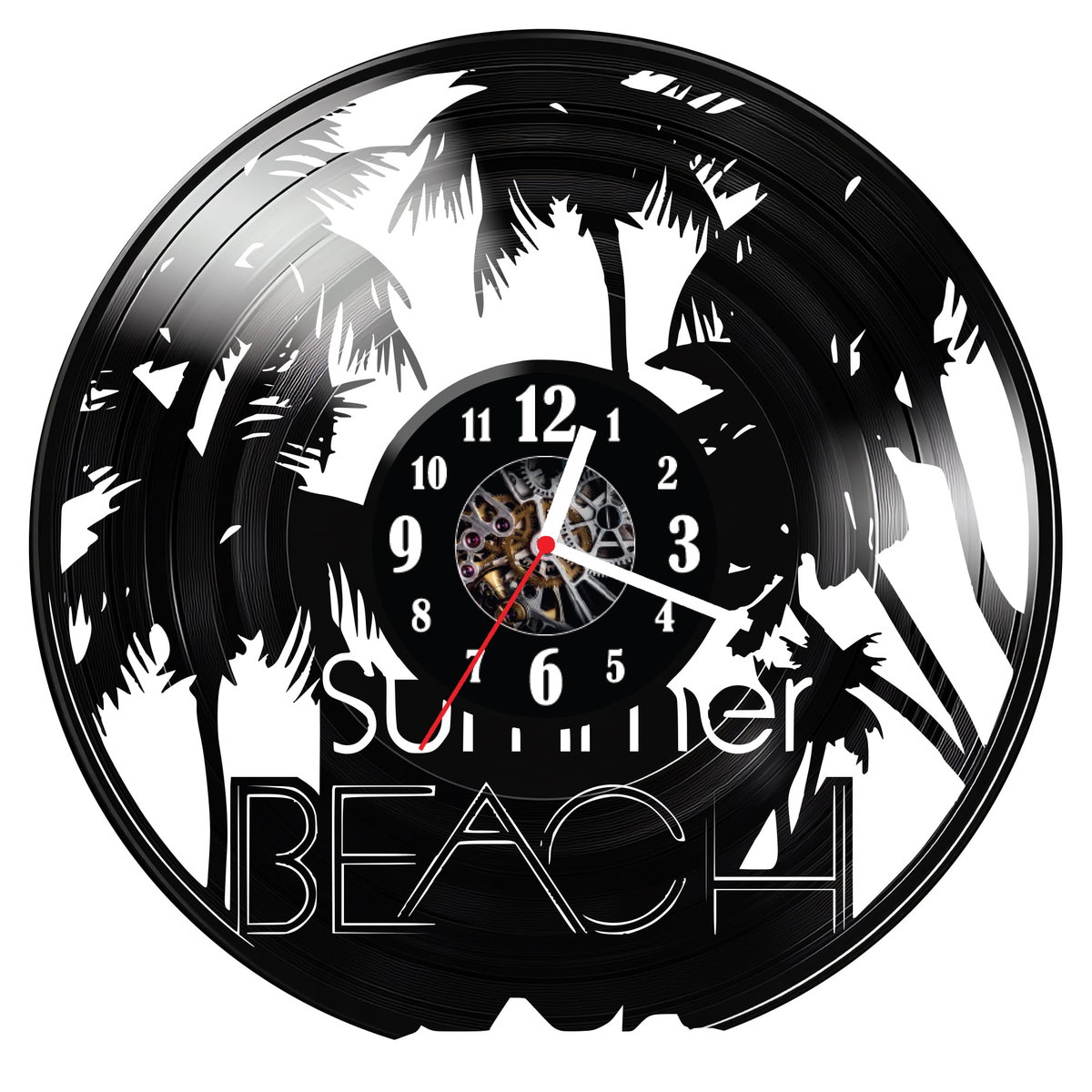 Zegar ścienny z płyty winylowej Summer beach 710.14 - HOME DRUK | Sklep ...