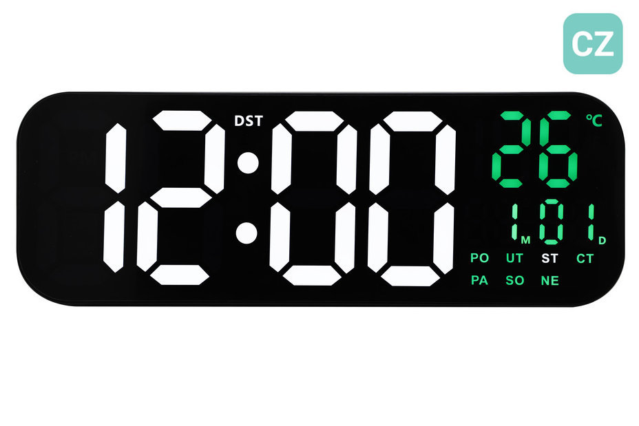 Zegar sieciowy LED stoper timer z pilotem JVD DH9016.3 cyfry 13 cm ...