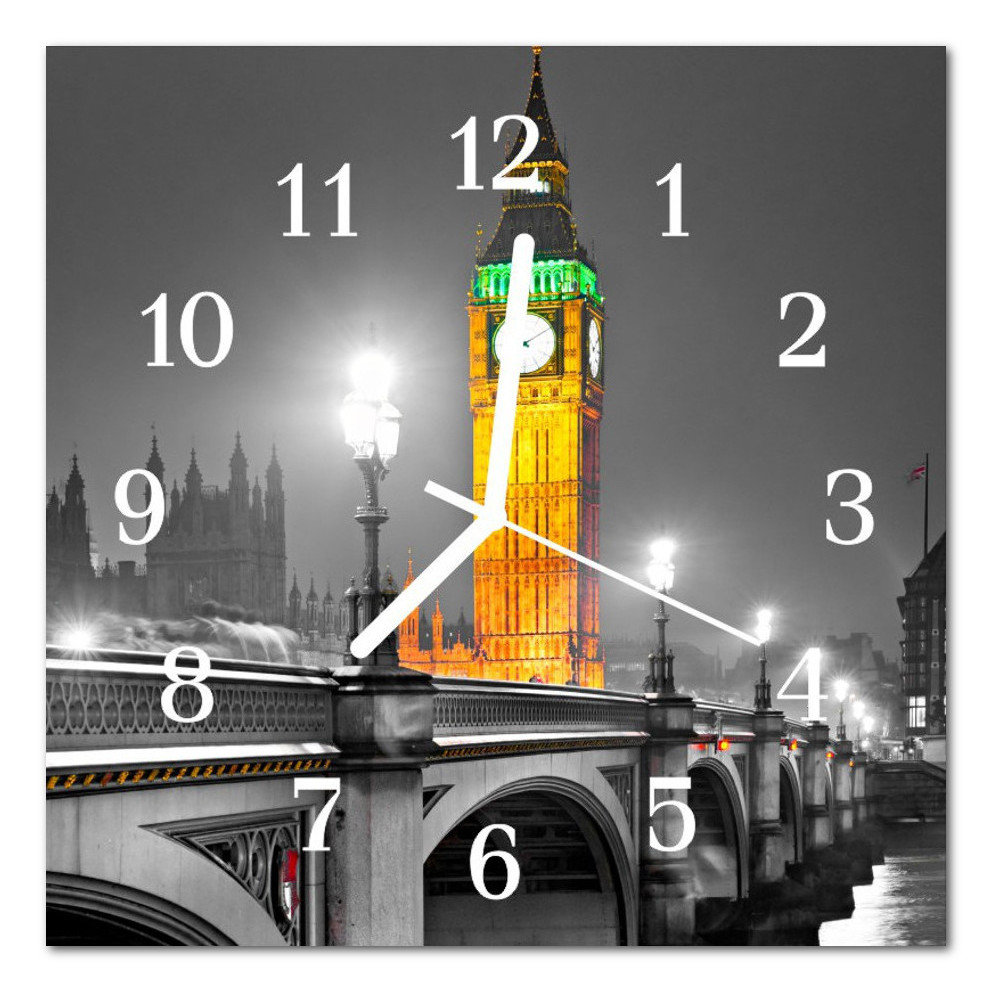 Zegar szklany ścienny Cichy Big ben - Tulup | Sklep EMPIK.COM