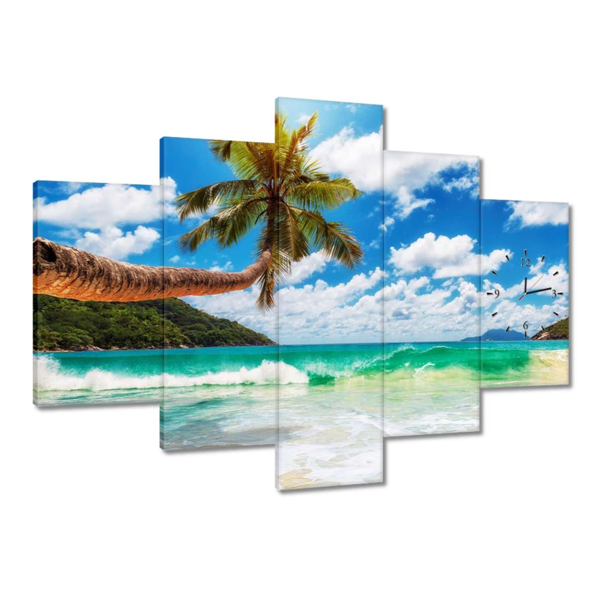 Zegar Tropiki Pejzaż Palmy, 150x105cm - ZeSmakiem | Sklep EMPIK.COM
