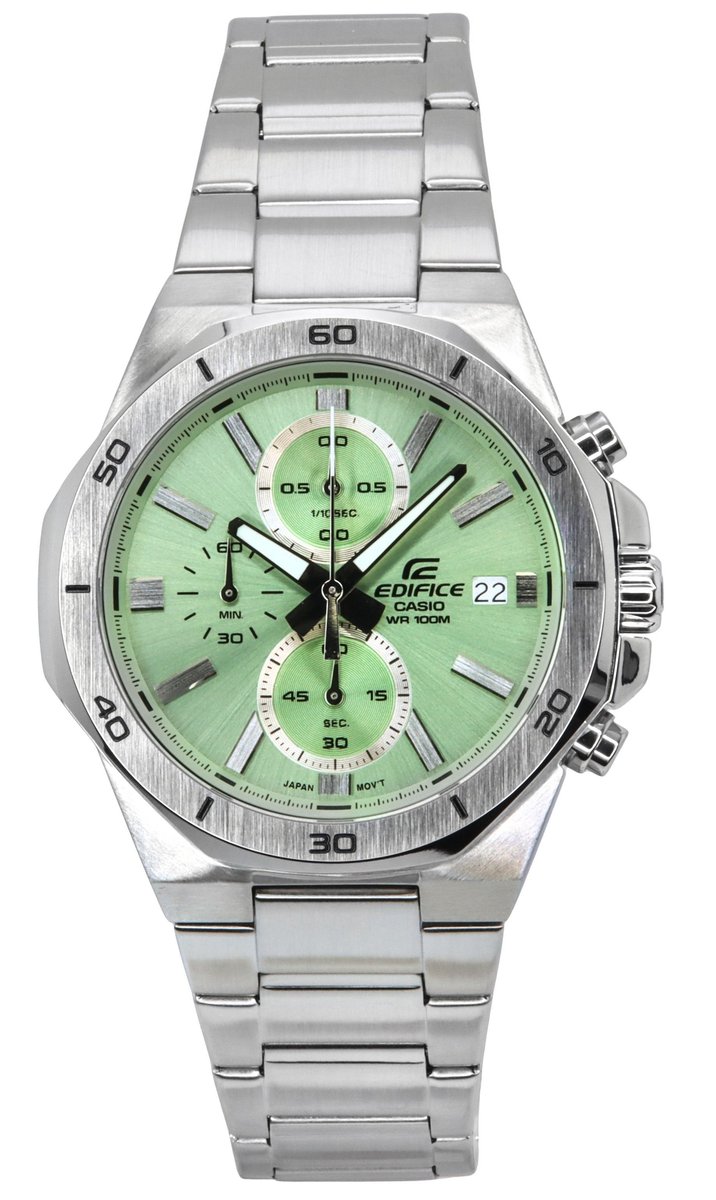 Zegarek Casio Edifice Standard Chronograph Analog Stainless Steel Green ...