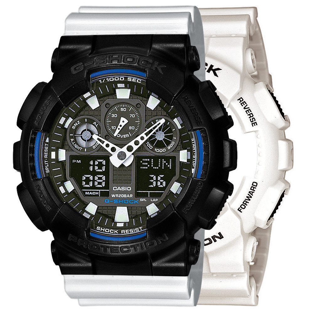 Zegarek Casio G-Shock SET GA-100B-7AER + BEZEL 10523429 + PASEK ...