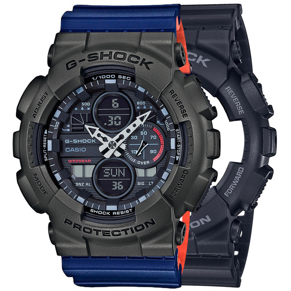 Zegarek Casio G-Shock SET GA-140-1A1ER + BEZEL 10467795 + PASEK ...