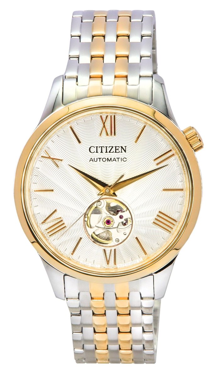 Zegarek Citizen Two Tone Stainless Steel Open Heart White Dial ...