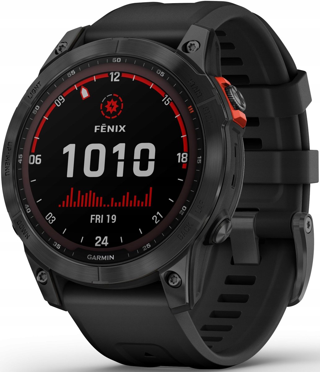 Zegarek Garmin Fenix 7 Solar Czarny - Garmin | Sport Sklep EMPIK.COM