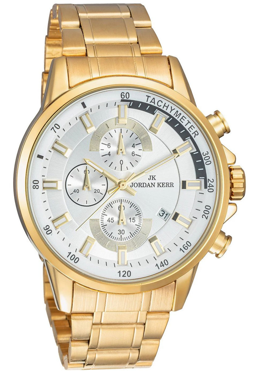 Zegarek Jordan Kerr L1075 IPG BT męski chronograf 46 mm - JORDAN KERR ...