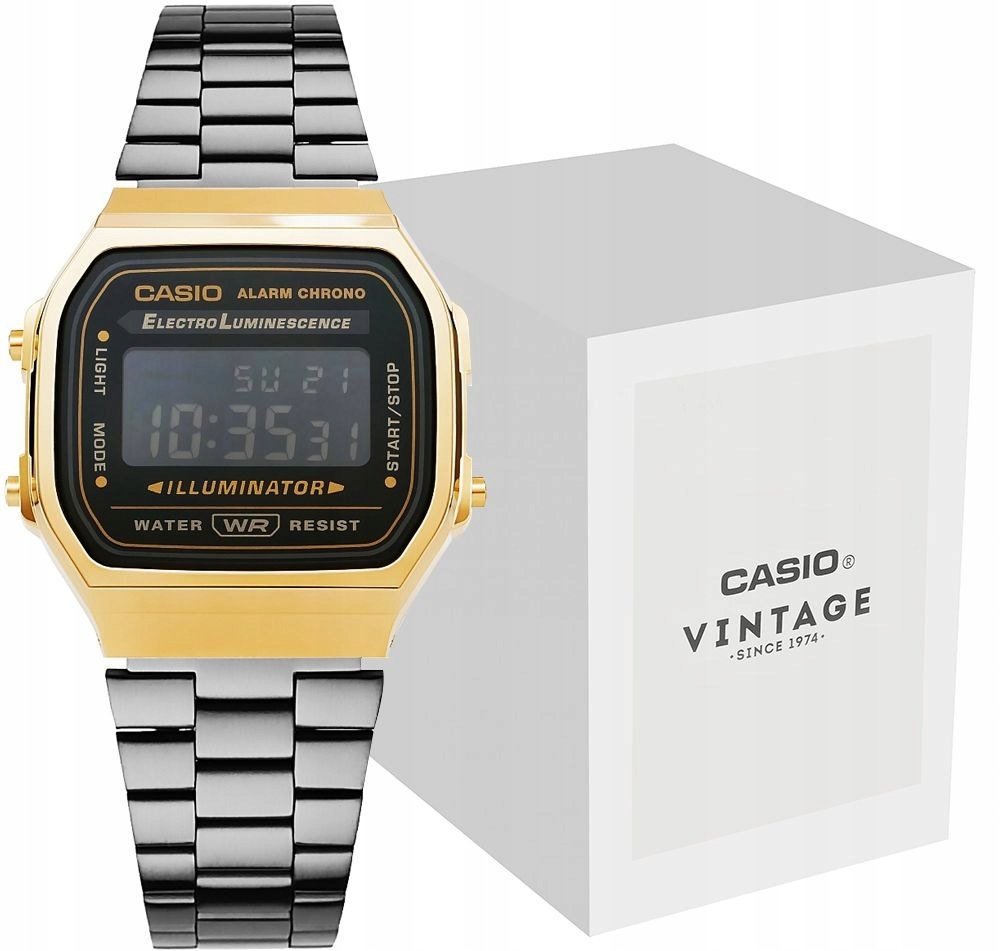 Zegarek Męski CASIO A168WEGB-1BEF + BOX - Casio | Moda Sklep EMPIK.COM