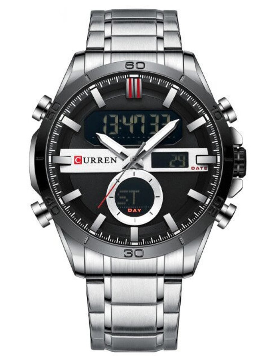 ZEGAREK MĘSKI CURREN 8384 (zc023a) -DUAL TIME +BOX - CURREN | Moda ...