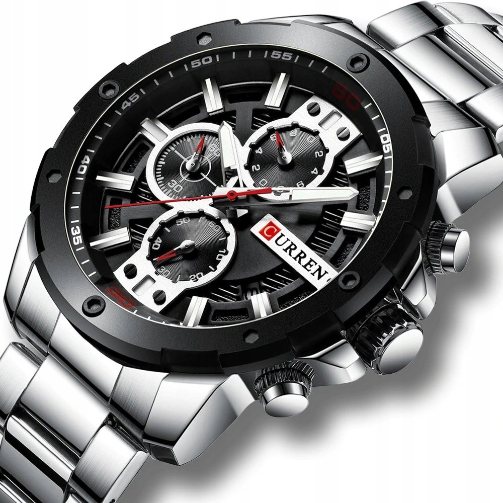 Zegarek Męski Curren Klasyczny Chronograf Datownik Prezent 4 Kolorów - CURREN | Moda Sklep EMPIK.COM