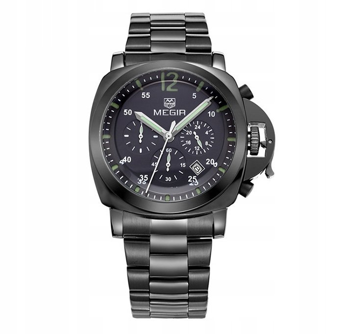 Zegarek męski MEGIR bransoleta chronograf datownik - Inna marka | Moda ...