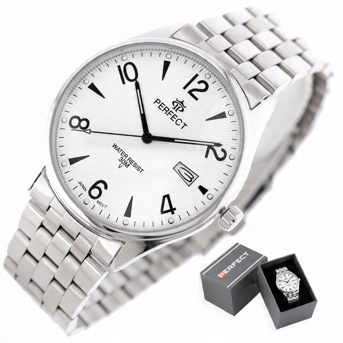 ZEGAREK MĘSKI PERFECT ZEFRON datownik + BOX GRAWER - PERFECT | Moda ...