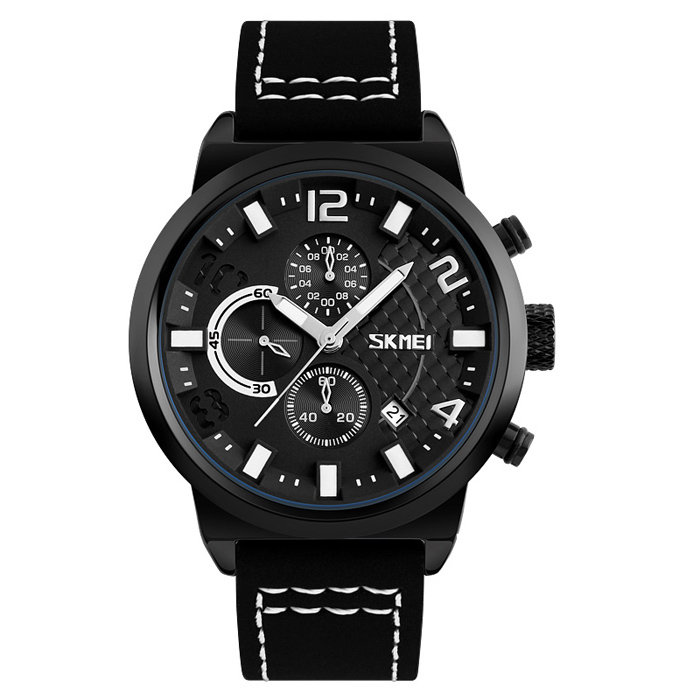 Zegarek męski SKMEI analogowy pasek chronograf datownik - SKMEI | Moda Sklep EMPIK.COM
