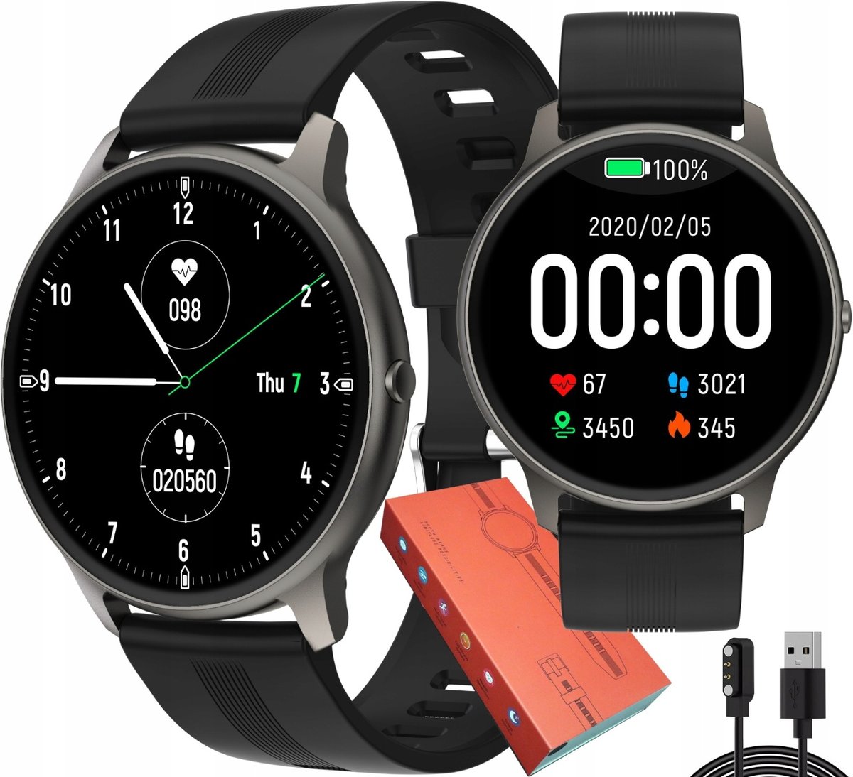 ZEGAREK MĘSKI SMARTWATCH CIŚNIENIOMIERZ PULSOMETR - Inna marka | Moda ...