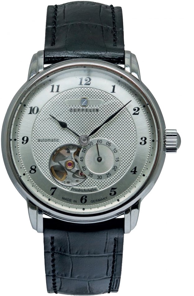 Zegarek męski ZEPPELIN 8566-4 czarny klasyczny open heart - ZEPPELIN | Moda Sklep EMPIK.COM