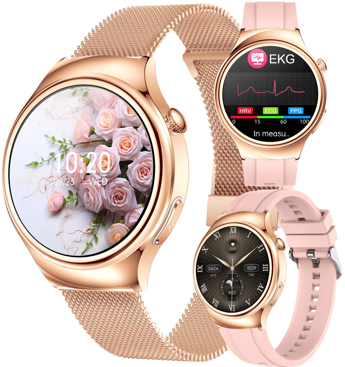 Zegarek Smartwatch Damski EKG POMIAR CUKRU CIŚNIENIOMIERZ ROZMOWY PL - Lazird | Sklep EMPIK.COM