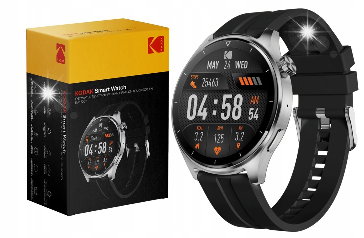 Zegarek Smartwatch Kodak SW-7202 IP67 GPS Tętno Saturacja 10 dni ...