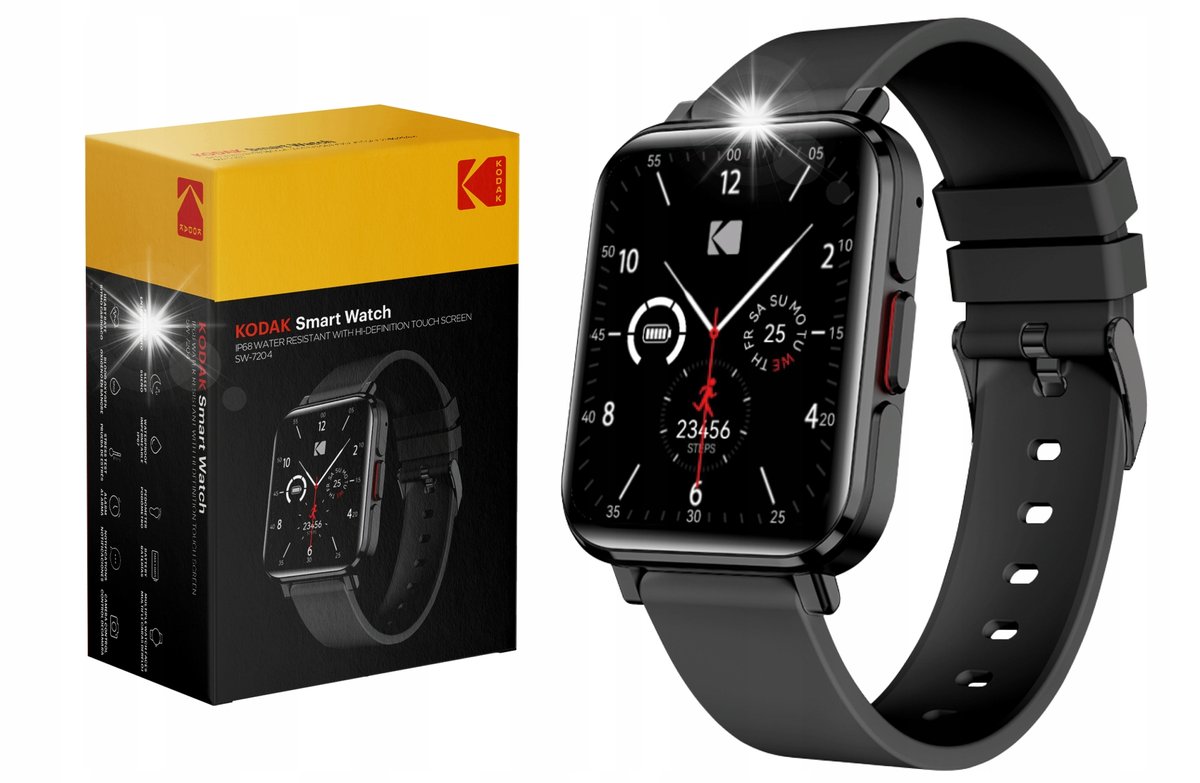 Zegarek Smartwatch Kodak SW-7204 IP68 GPS Tętno Saturacja 10 dni ...