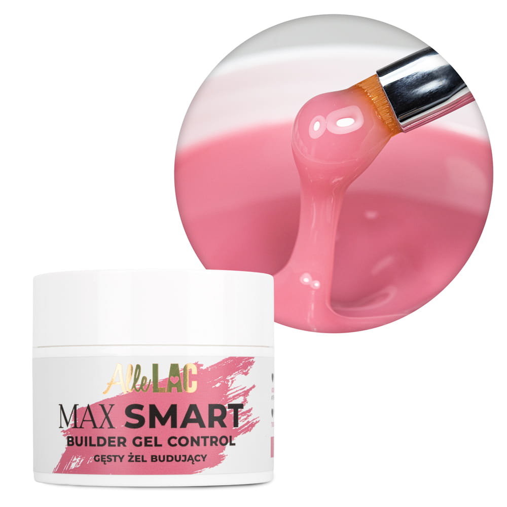 Żel budujący gęsty AlleLac Max Smart Builder Gel Control Deep Rose 45g ...