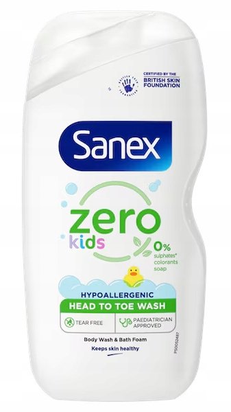 Żel pod prysznic wegański dla dzieci SANEX Zero Kids 500 ml - Sanex ...