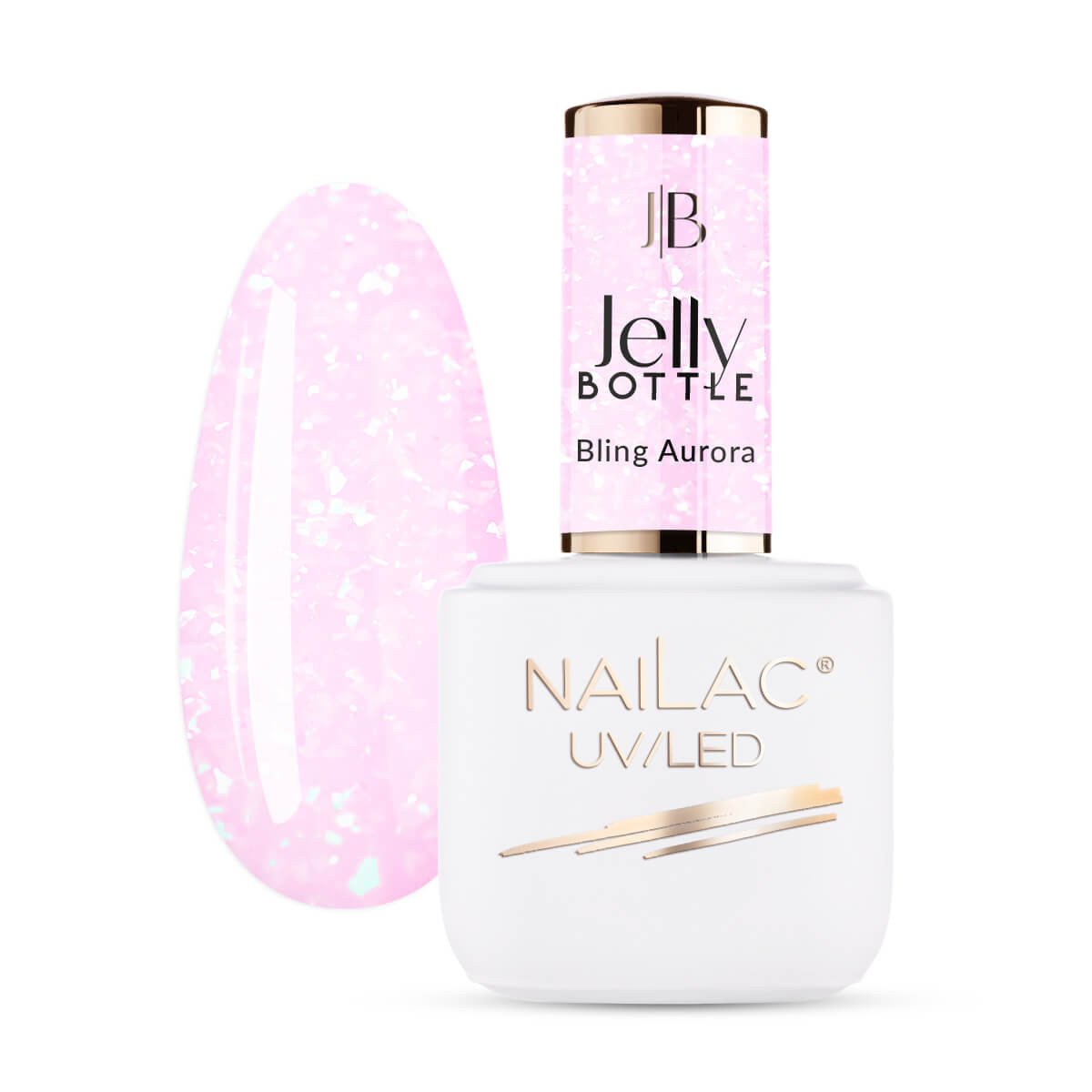 Żel w butelce z drobinkami budujący Jelly Bottle Bling Aurora NaiLac ...