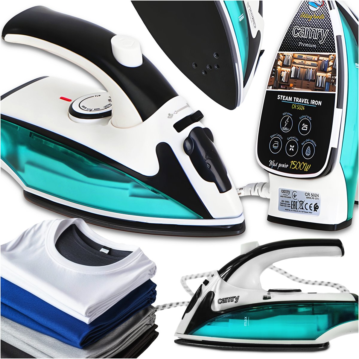 Żelazko Parowe Pary Mocne Moc 1500W Turystyczne Power Małe Camry Cr 5024 - Camry | AGD Sklep ...