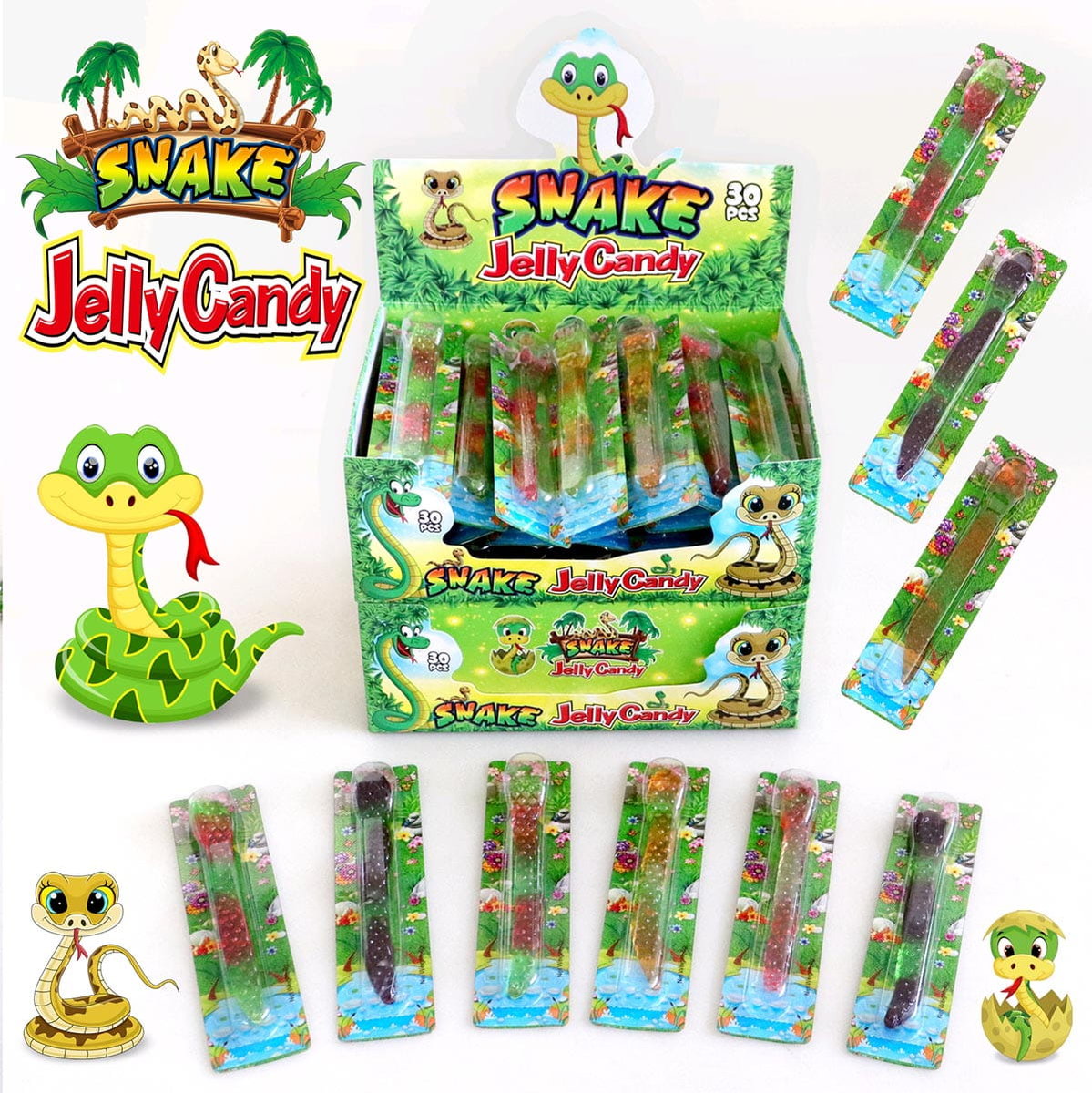 ŻELKI WĘŻE SNAKE JELLY CANDY 8 g 30 szt PRZECENA !!! - Profisa | Sklep ...