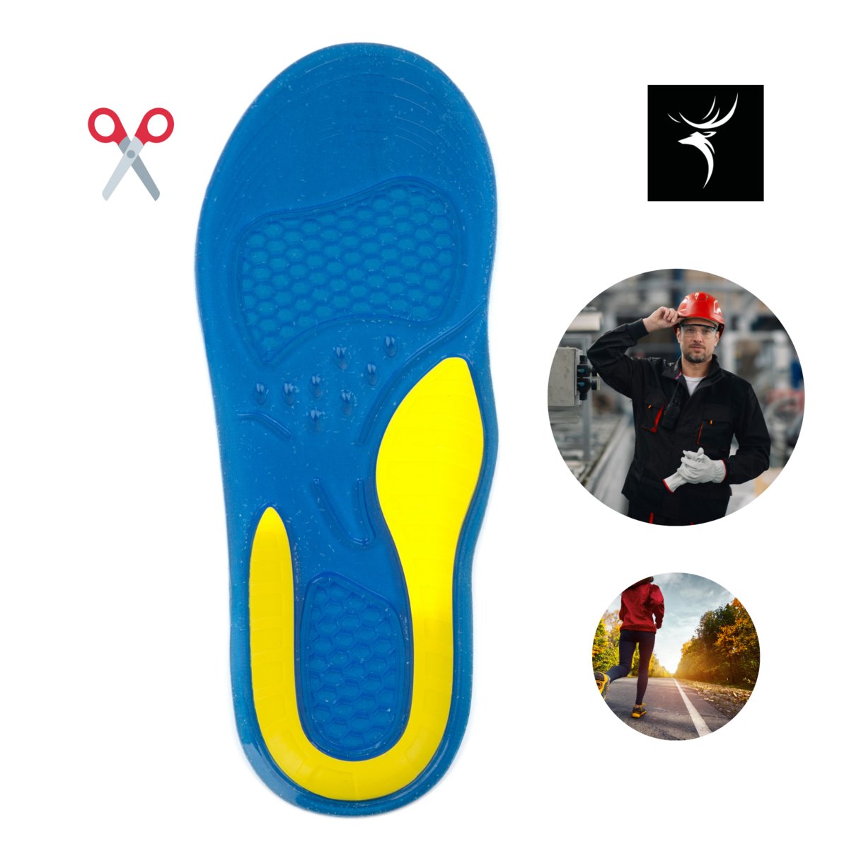 Żelowe wkładki obuwie robocze STOP bolące stopy-40-45 - Olivier | Sport ...