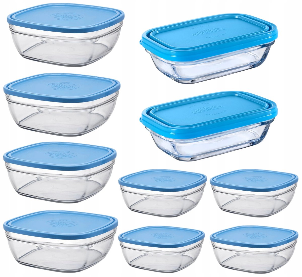 ZESTAW 10 POJEMNIKÓW NA ŻYWNOŚĆ 4 x 150ml 4 x 300ml 2 x 370ml DURALEX - DURALEX | Sklep EMPIK.COM