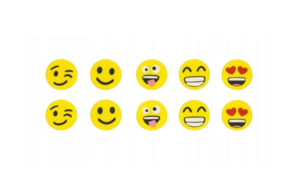 Zestaw 10 szt. magnesów na lodówkę United Office buźki emotki minki ...