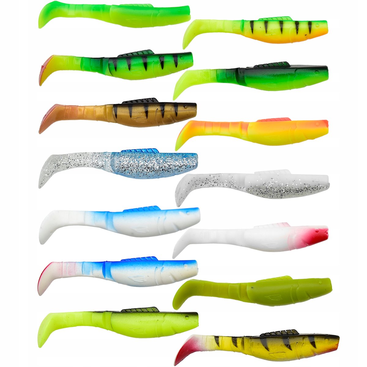 Zestaw 14 gum typu kopyto rippery 7,5 cm 4,3g okonie szczupaki mix ...