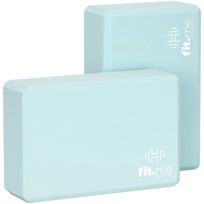 Zestaw 2 kostki do jogi Blok do ćwiczeń fit.me baby blue - fit.me ...
