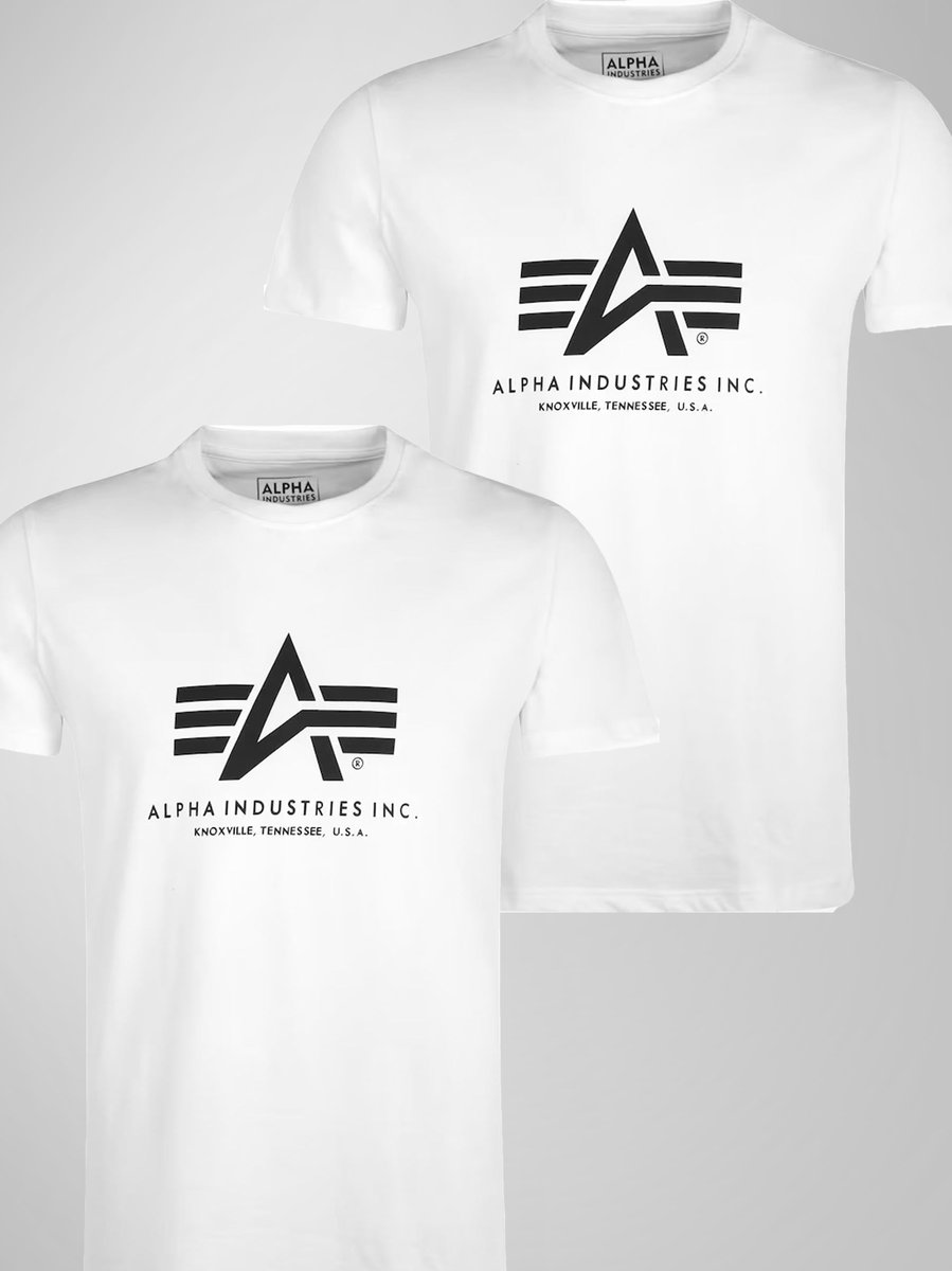 Zestaw 2 T-Shirtów Męskiech Białych Alpha Industries Basic XXL - Alpha ...