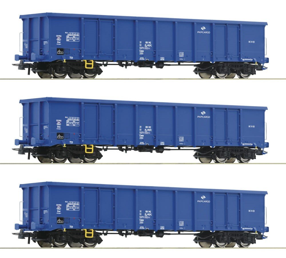 Zestaw 2 Wagonów Towarowych Ze Ścianą Typu Himrrs Pkp, Roco 6600096 ...