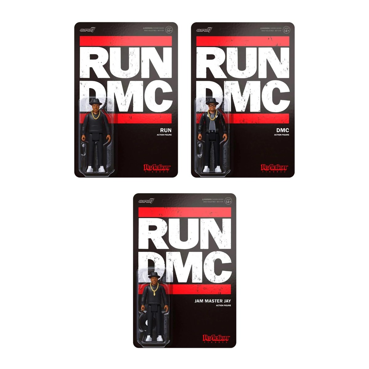 Zestaw 3 figurek reakcyjnych Super 7 DMC - Run, Jam Master Jay i DMC ...