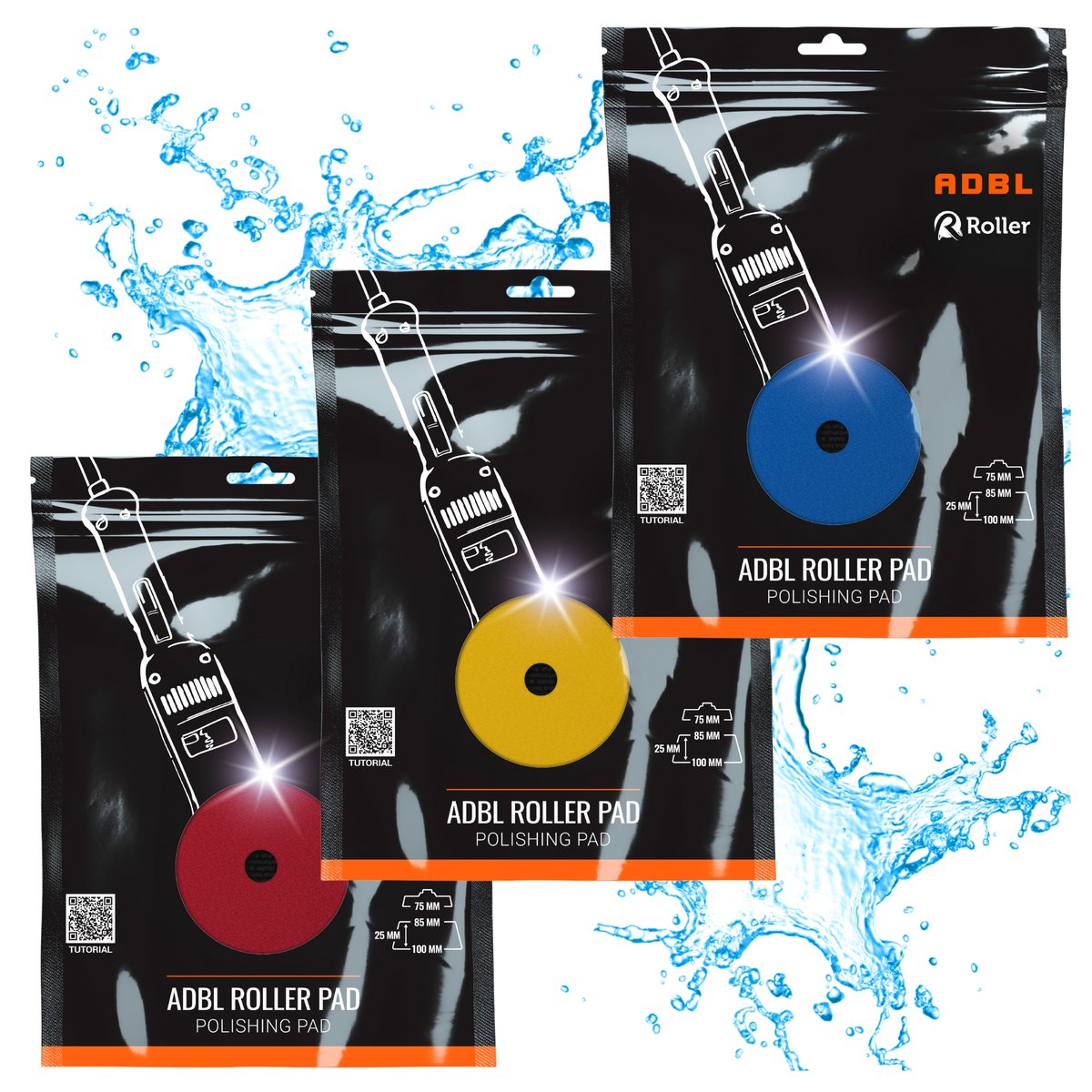 Zestaw 3 padów ADBL Roller Pad HARD CUT + POLISH + SOFT POLISH 75mm - Inna marka | Motoryzacja EMPIK