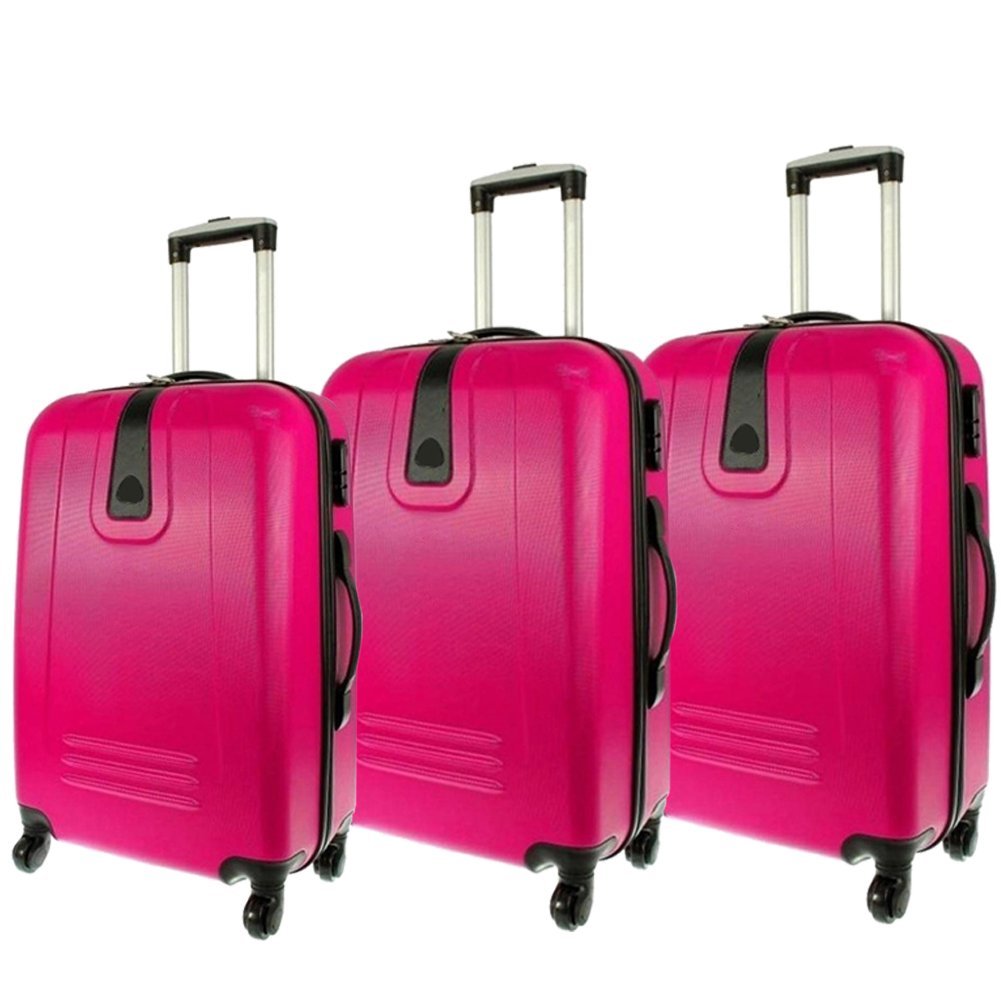 Zestaw 3 walizek PELLUCCI RGL 910 Różowe - Inna marka | Moda Sklep ...