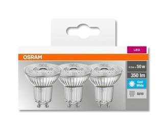 Zestaw 3x Żarówka LED OSRAM GU10 4,3W 4000K 350 lm 36° Osram - Osram | Sklep EMPIK.COM