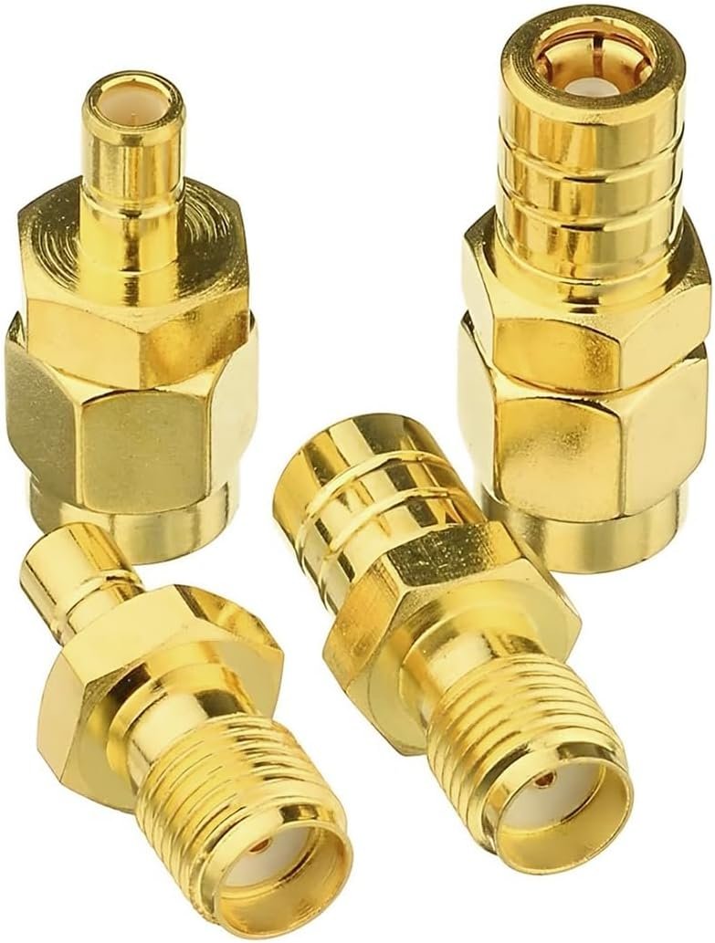 Zestaw 4 adapterów SMA do SMB, konwerter złącza antenowego SMA żeńskiego na SMB męskiego ...
