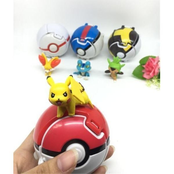 Zestaw 4 figurek P-okémon Throw N Pop Pokéball z figurką akcji - XF26 ...
