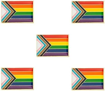 Zestaw 5 broszek Progress Pride, odznak z flagą i przypinek (Progress ...