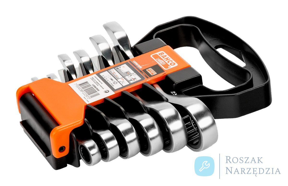 Zestaw 6 kluczy płasko-oczkowych z grzechotką, krótkich BAHCO Roszak Narzędzia - BAHCO | Sklep ...
