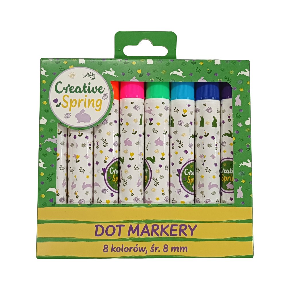 Zestaw 8 markerów do malowania kropek - Creative Spring | Sklep EMPIK.COM