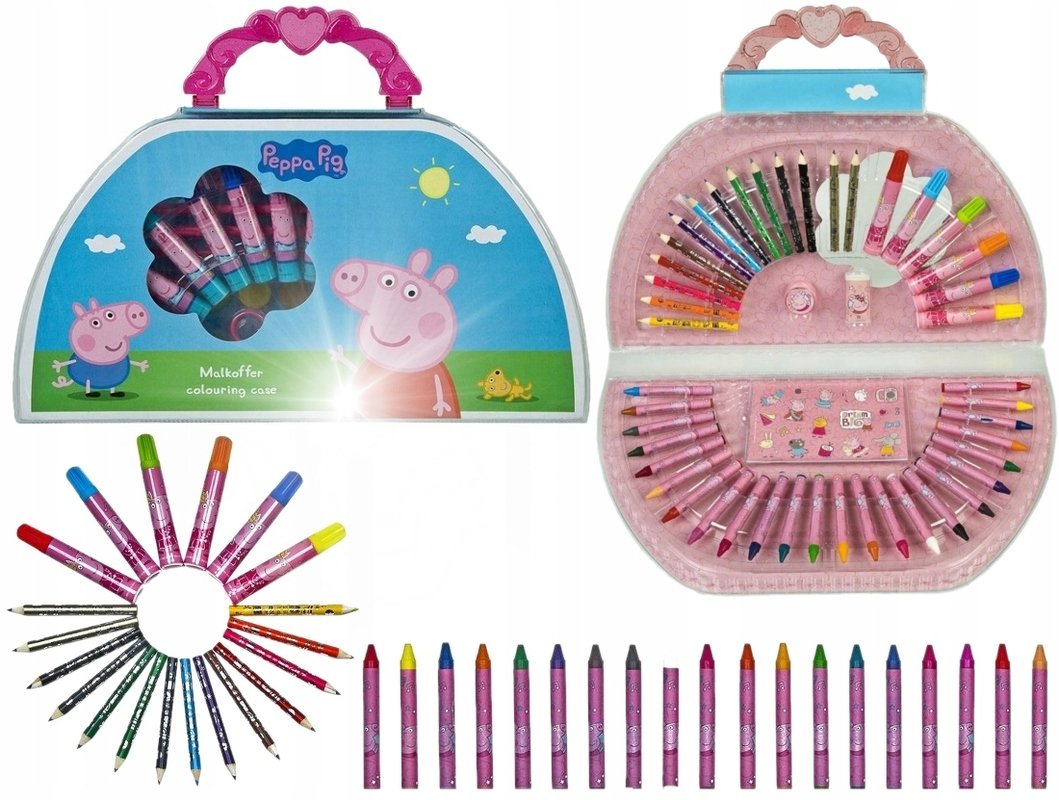 ZESTAW ARTYSTYCZNY PLASTYCZNY ŚWINKA PEPPA 51 ELEMENTÓW - inna (Inny ...