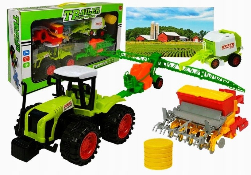 ZESTAW AUT SAMOCHODÓW POJAZDÓW FARMERSKICH ROLNIK OPRYSKIWACZ PRASA ...