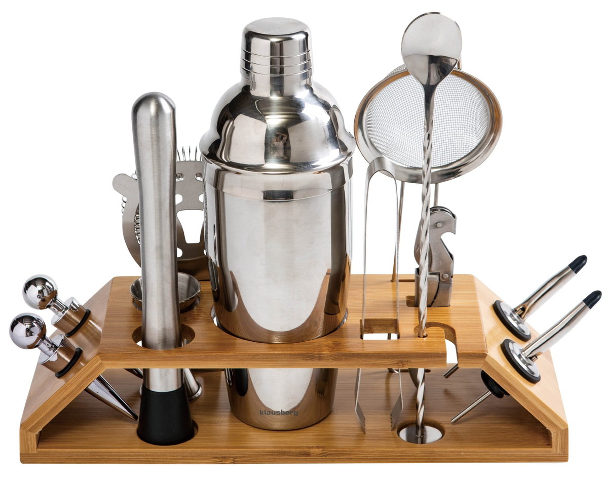 Zestaw barmański do drinków koktajli 13-ele Shaker srebrny KLAUSBERG KB-7654 - Klausberg | Sklep ...