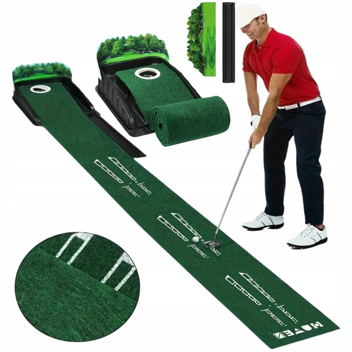 ZESTAW BIUROWY DO GRY W MINI GOLFA GRA PUTTER DO CELU GOLF MATA ...
